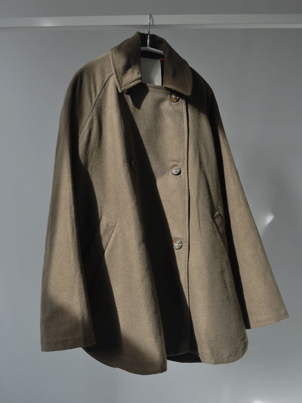 Tea Trench Jacket with Matching Buttons in Olive Green