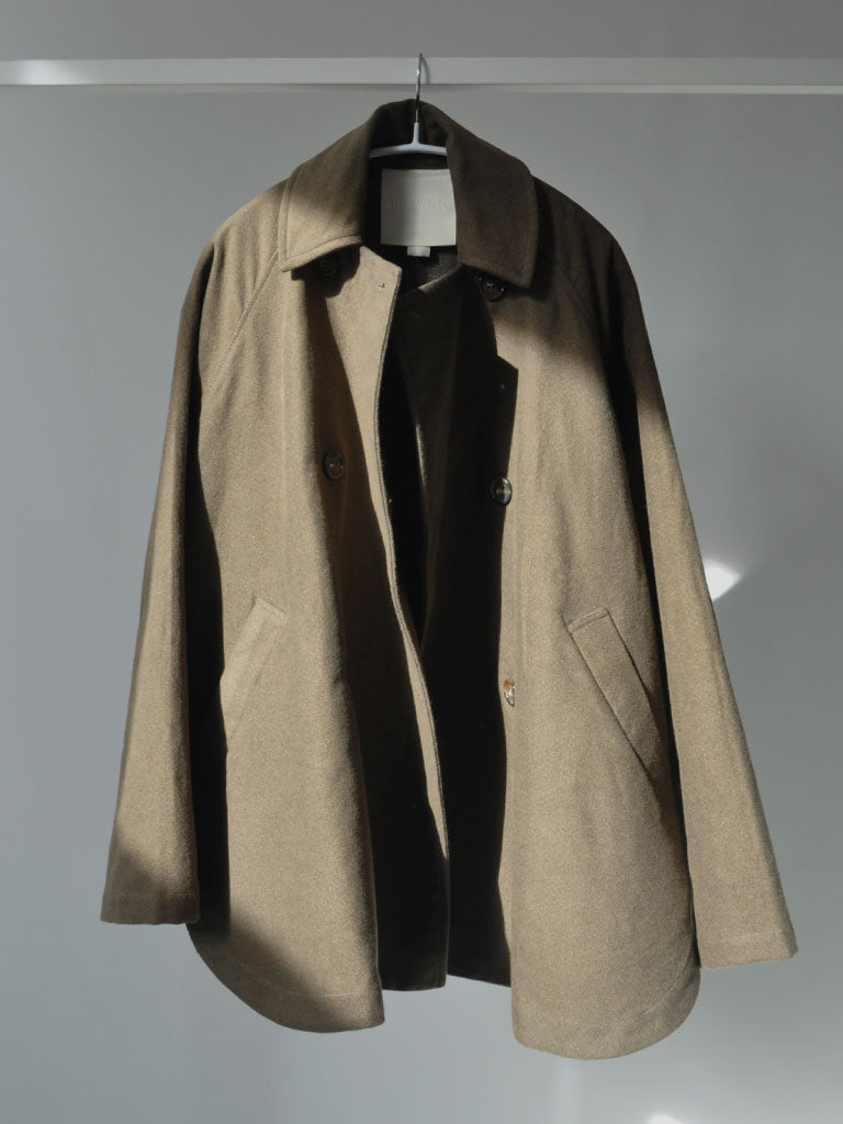 Tea Trench Jacket with Matching Buttons in Olive Green – Amoode